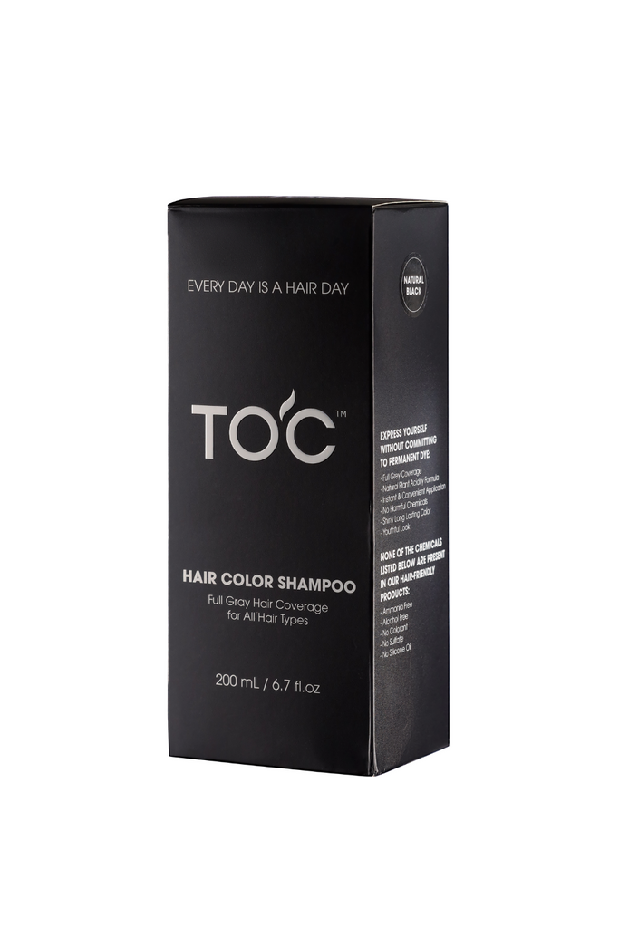 TOC Hair Color Shampoo: Instant Gray Coverage and Long-Lasting Results ...