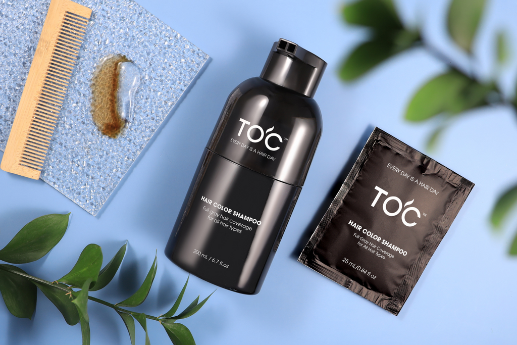 TOC Hair Color Shampoo Covering Gray Hair - Sample Pack of 25ml – TOC ...