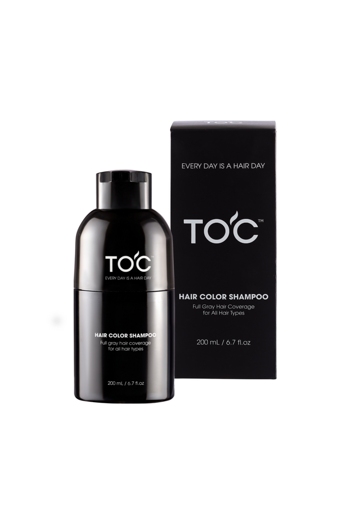 TOC Hair Color Shampoo: Instant Gray Coverage and Long-Lasting Results ...